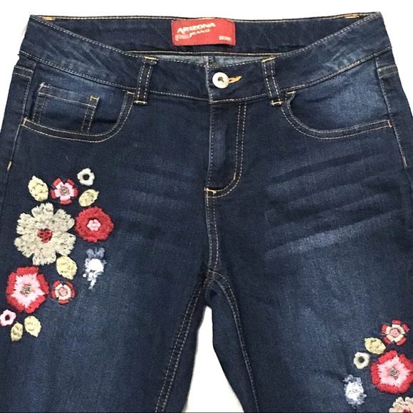 Arizona Jean Company | Bottoms | Arizona Original Floral Embroidery ...